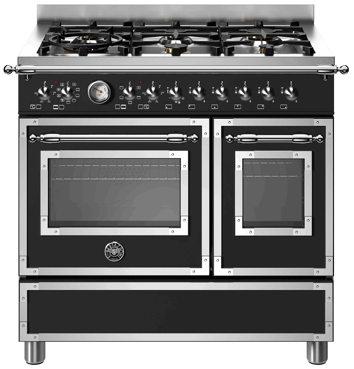 HER96L2ENET Bertazzoni komfyr HER 90 cm, sort - Siljander.no